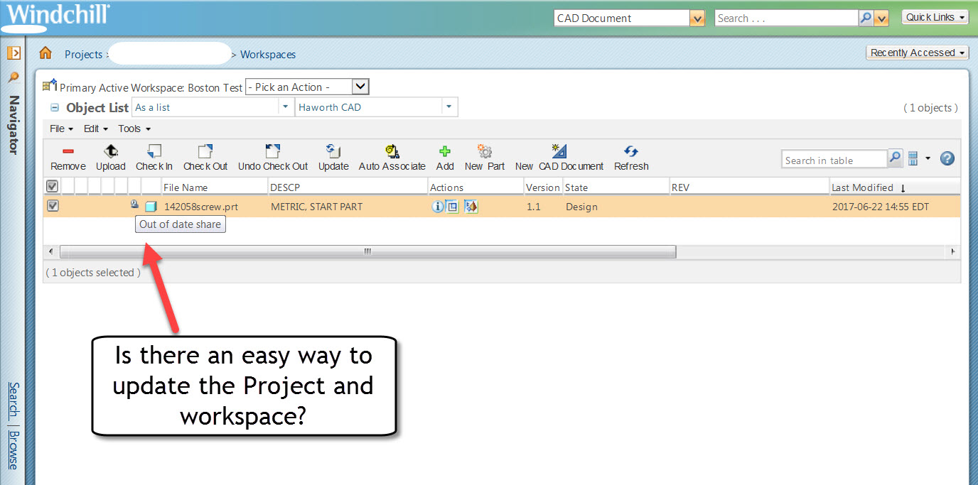 Windchill Project - Auto Update Objects - PTC Community