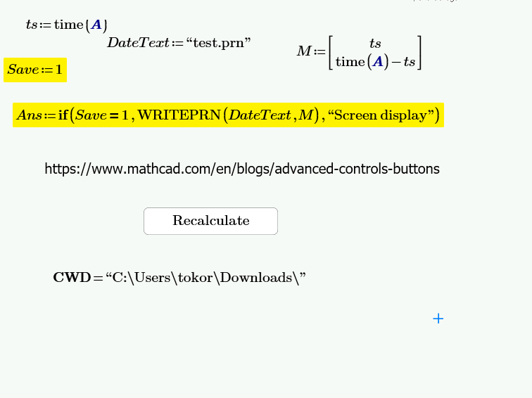 MathCad Prime 10 Advanced Controls Button and WRIT... - PTC Community