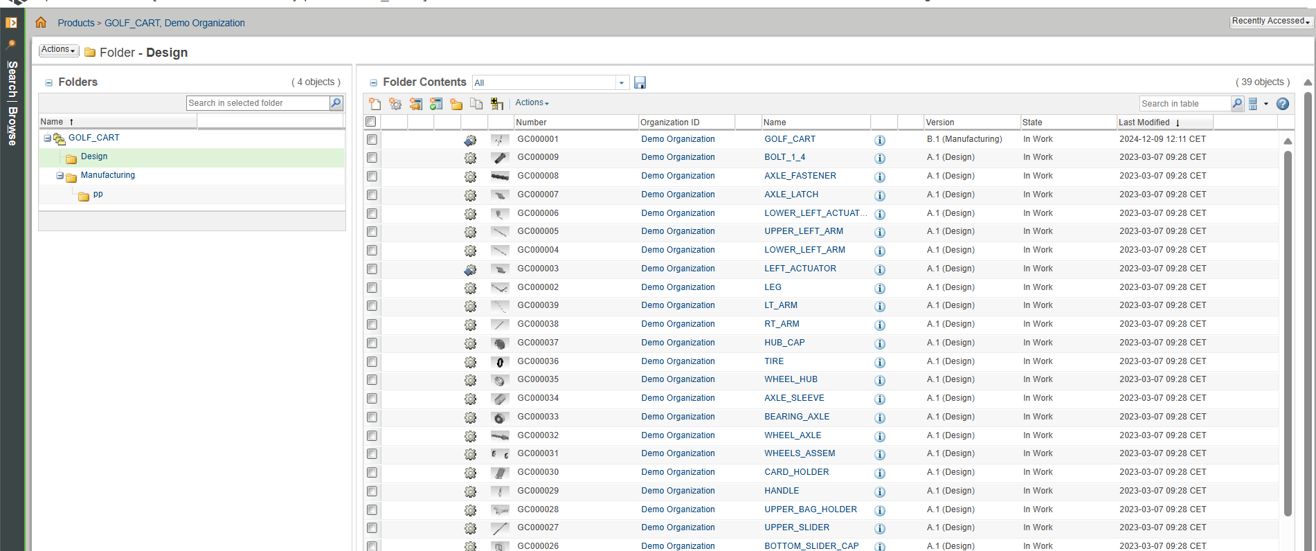 Solved: Golf_CART Product doesn't shows any documents and ... - PTC Community