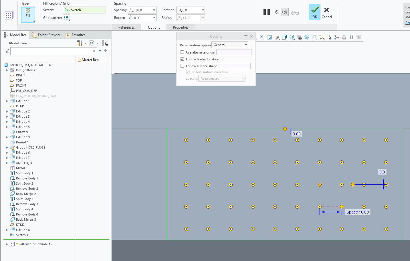 Fill Pattern Not Centered in Fill Region Sketch - PTC Community