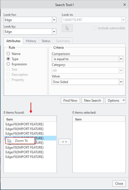 Finding single-sided edges preventing a Solidify - PTC Community