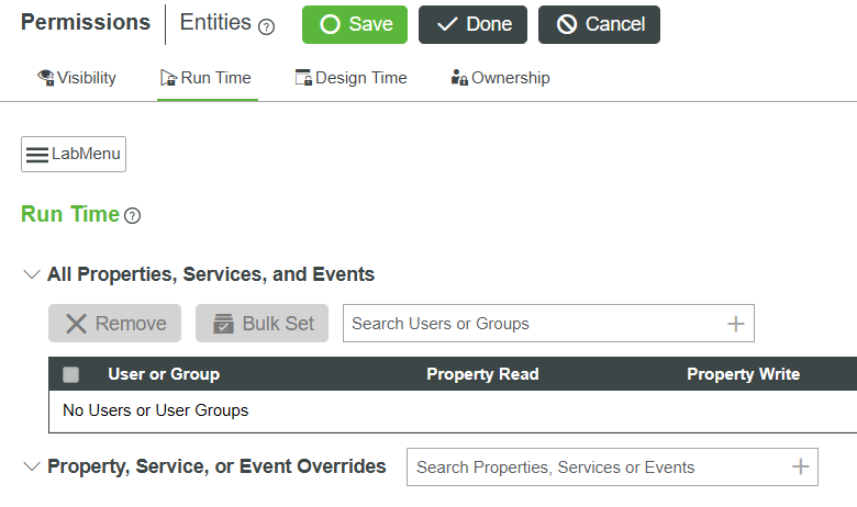 Solved: User group cannot see data and menus in MashUp Run... - PTC Community