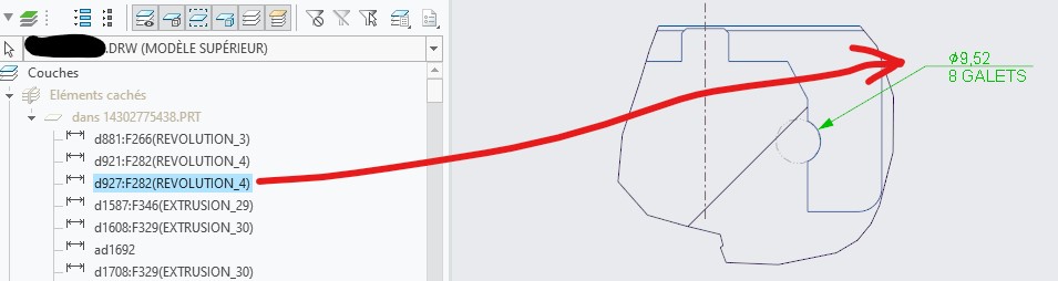 hidden layer in drawing model - PTC Community