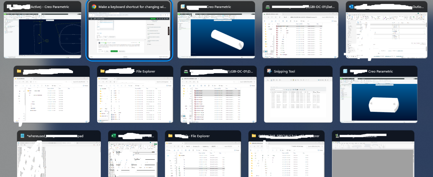 Solved: Make a keyboard shortcut for changing windows - PTC Community