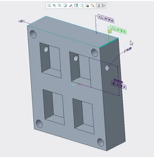 Create Gtol perpendicular on surface with a leader - PTC Community