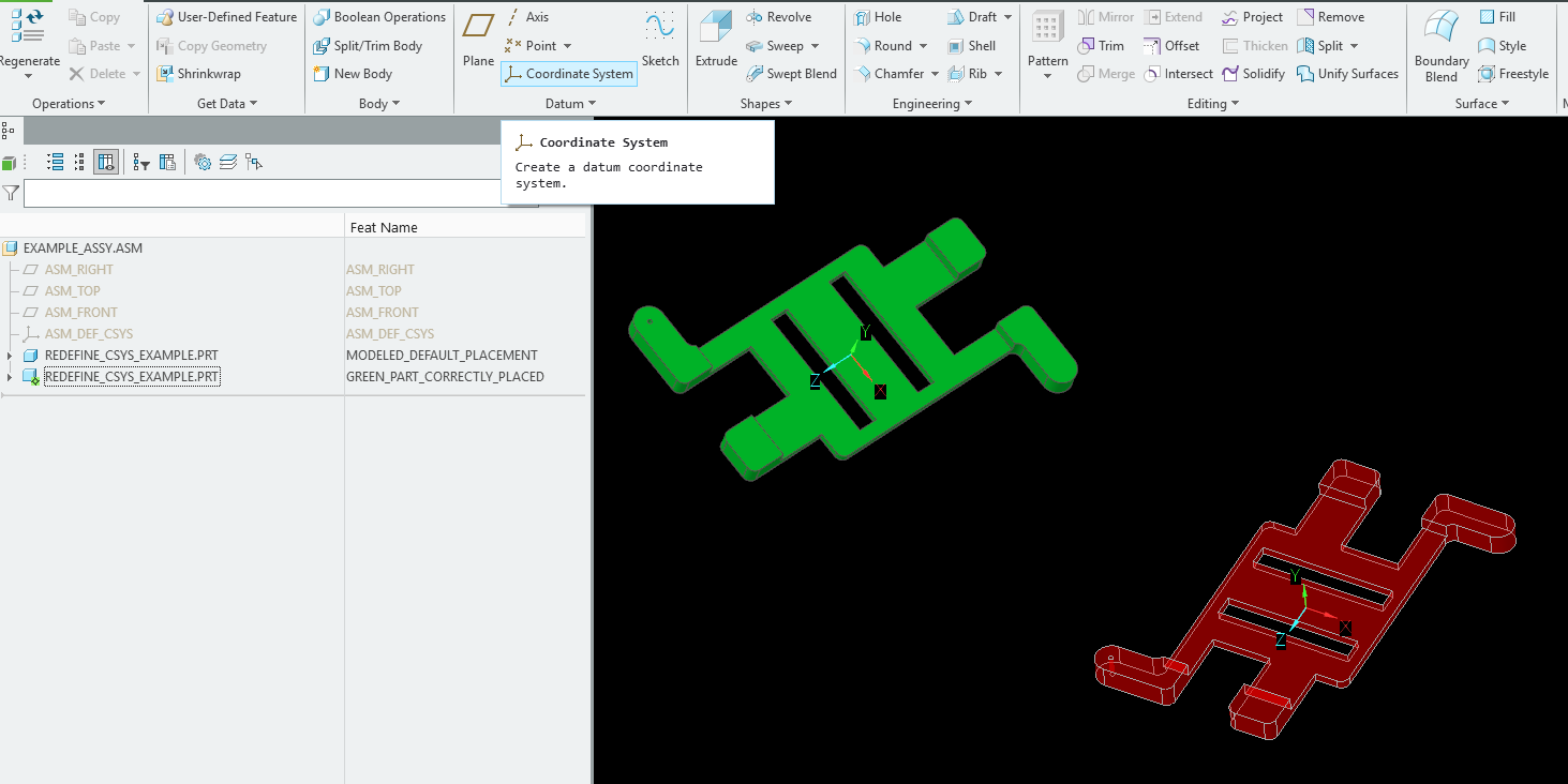 Solved: Redefining the Default Coordinate System in Creo -... - PTC ...