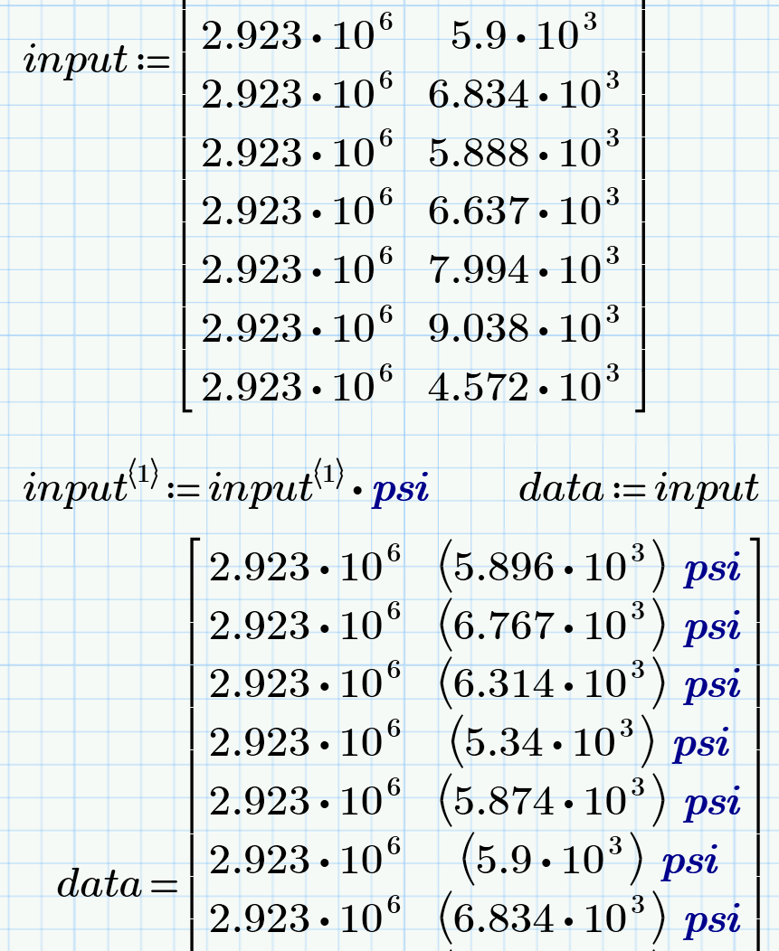 Adding units to a matrix - PTC Community