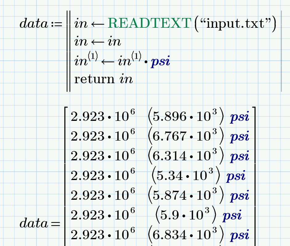 Adding units to a matrix - PTC Community
