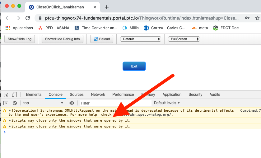 Solved: How to close the mashup on button click - PTC Community