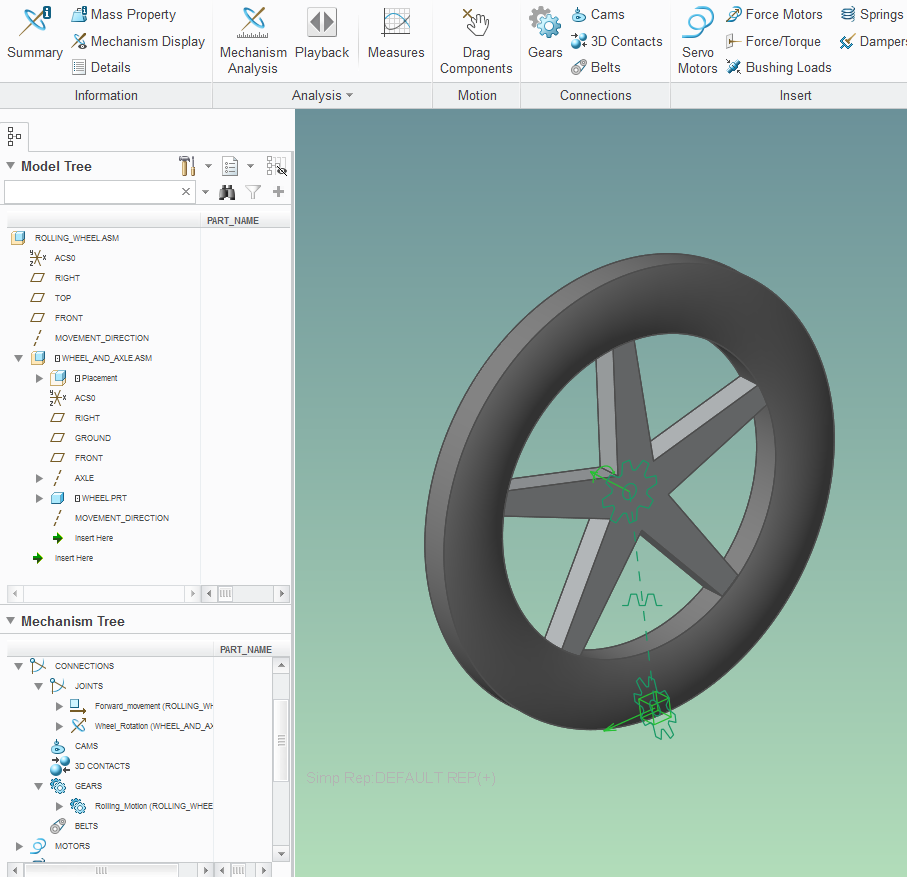 Solved: Rolling a Wheel on a surface using Mechanism - PTC Community