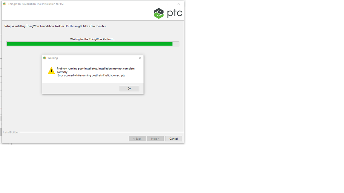 Solved: ThingWorx Foundation Server installation: Can't va... - PTC Community