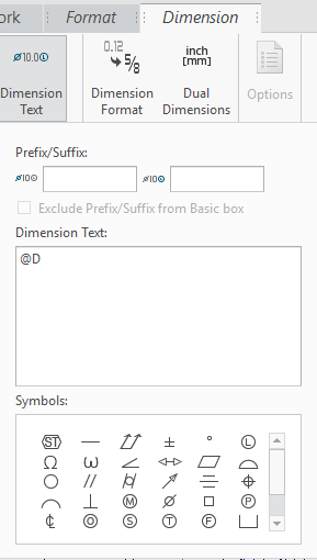 Dimension symbols palette - PTC Community