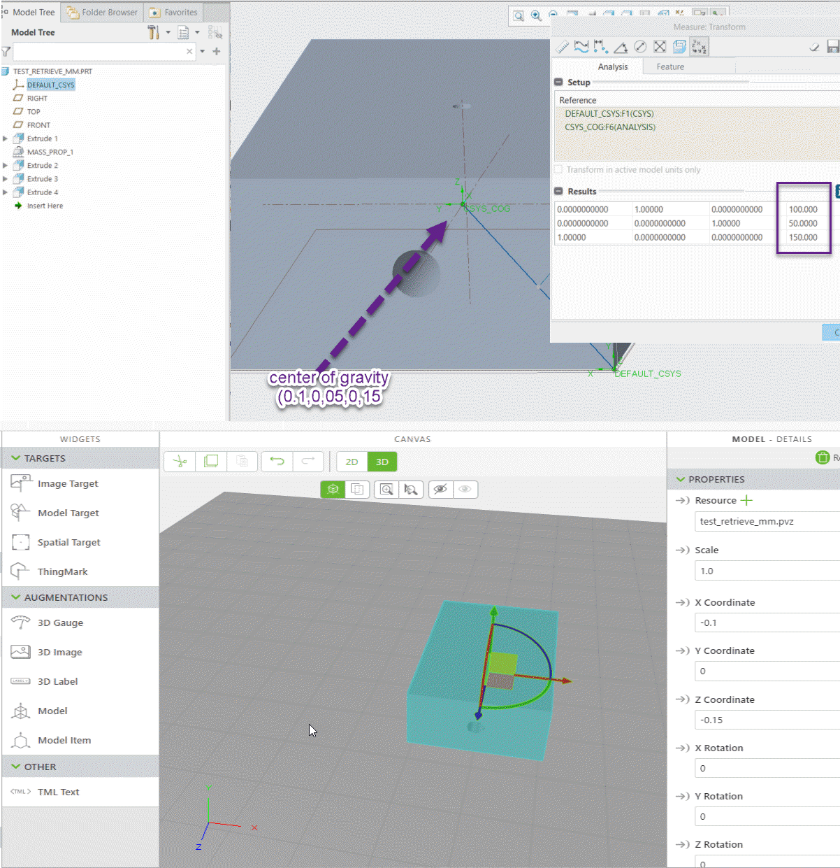 Solved: Model widget & resource co-ordinate relation - PTC Community
