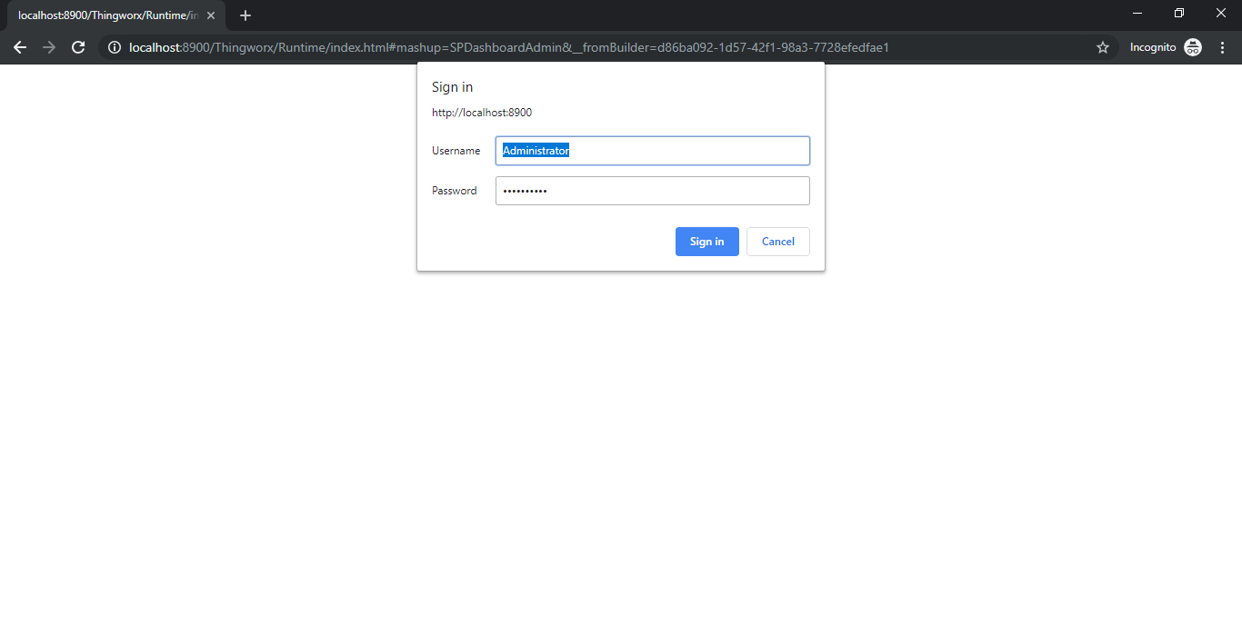 Solved: How to Disable the Composer login prompt in Thingw... - PTC Community