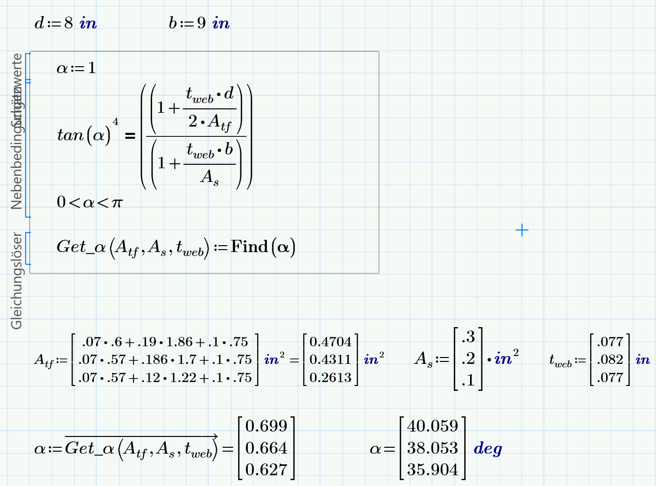 Symbolic calculation using matrix callouts. - PTC Community