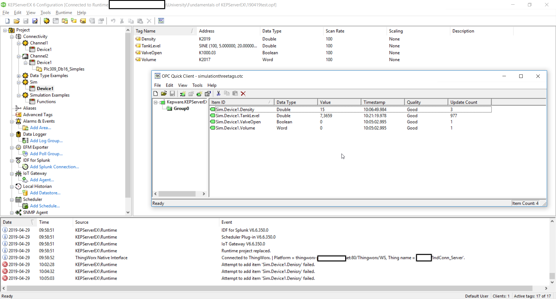 Solved: Kepware not pushing properties to thingworx - PTC Community