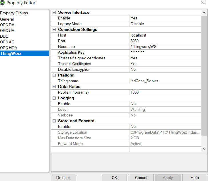 Solved Connection To Thingworx Failed Ptc Community