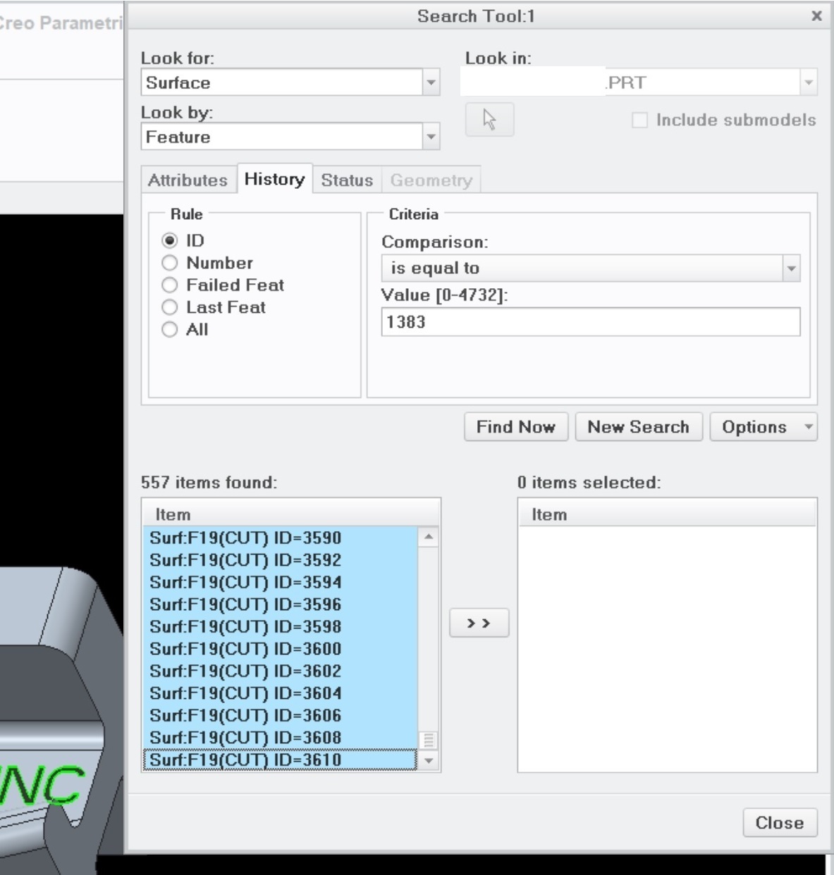 Search tool not working correctly in Assembly mode - PTC Community