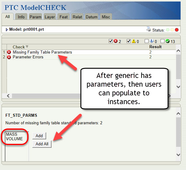 Add parameters in Family tables using the Modelche... - PTC Community