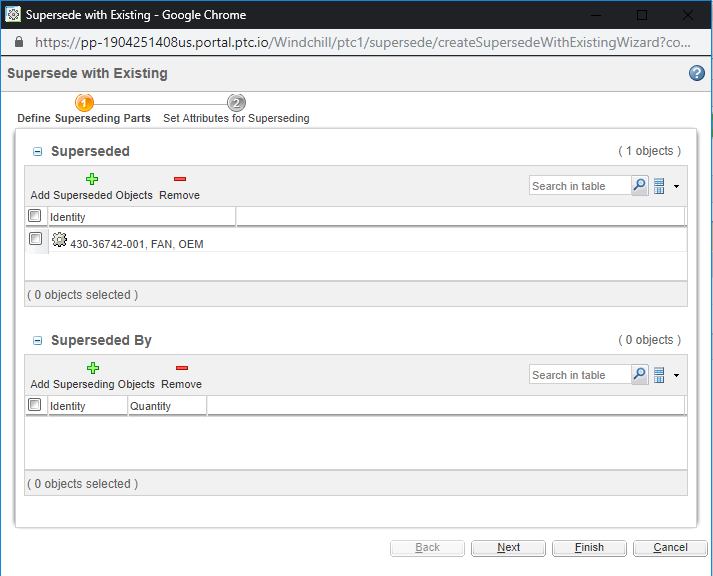 How to get Supersede History of a Part based on Pa... - PTC Community