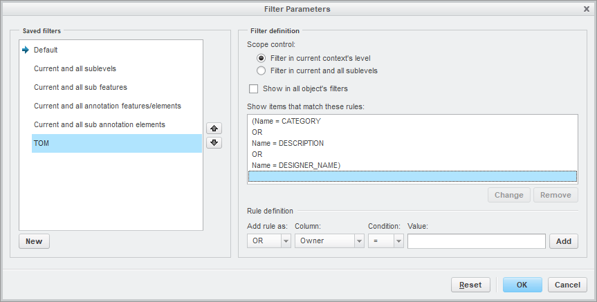 Solved: Creating new Parameter table - PTC Community