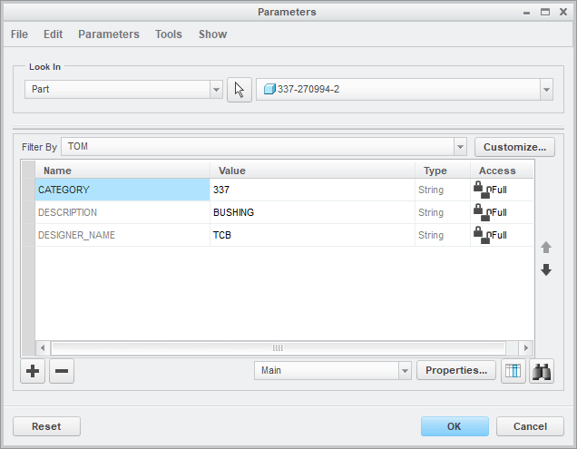 Solved: Creating new Parameter table - PTC Community