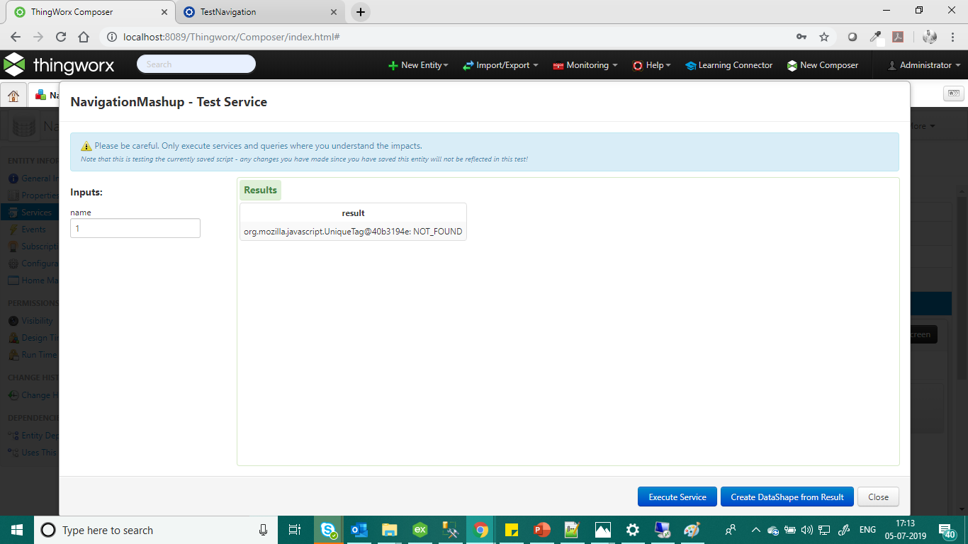 Solved Navigation To Mashup Based On Input Ptc Community