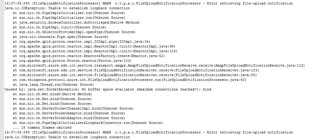Solved: ThingWorx Azure IoT Hub Connector Not Starting Cor... - PTC Community