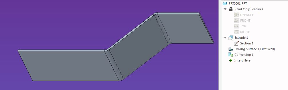 Create Sheetmetal using a line - PTC Community
