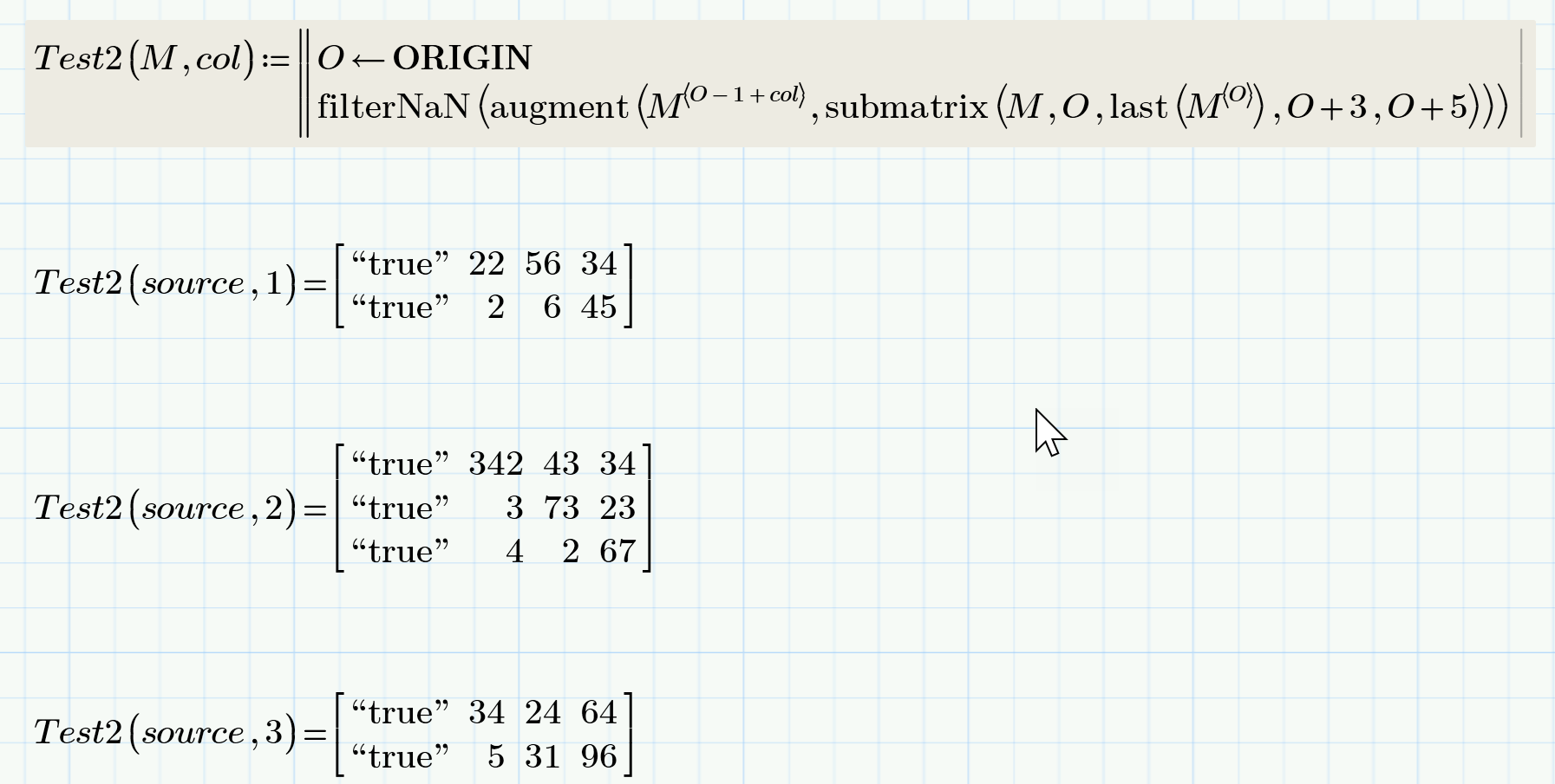 Matrix and NAN filtering - PTC Community