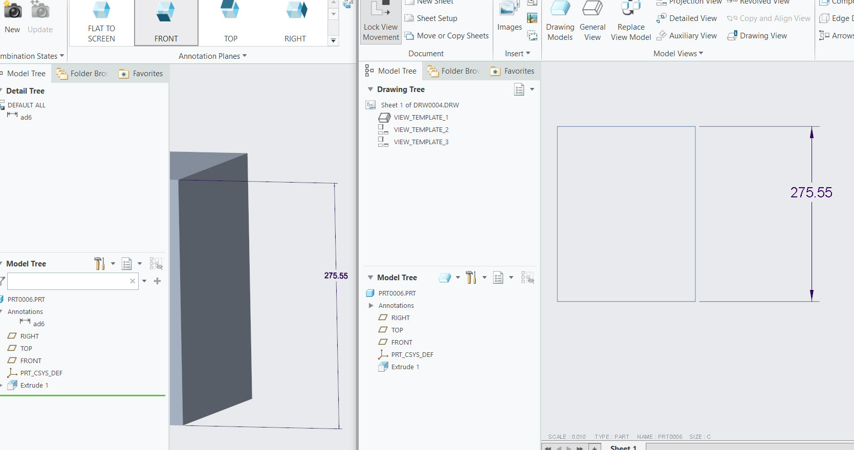 Solved: Creating a drawing "template view" which shows the... - PTC ...
