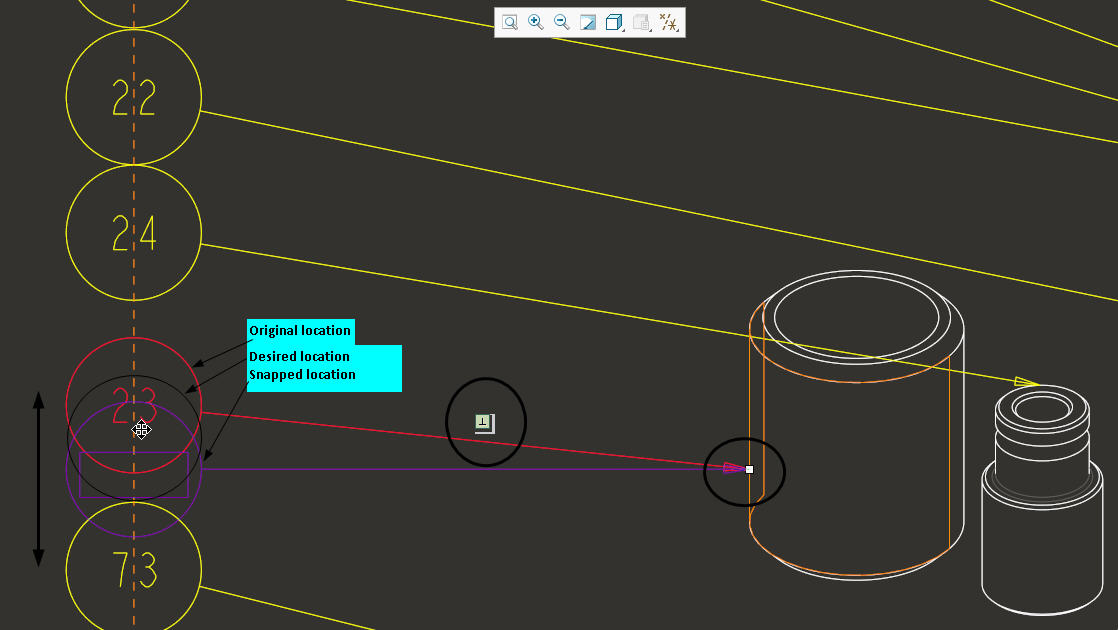 Solved: Creo 4 Balloon and Note Placement Snapping Constra... - PTC ...