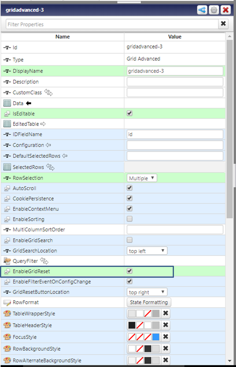 Solved: reset grid column after reducing or increasing the... - PTC ...