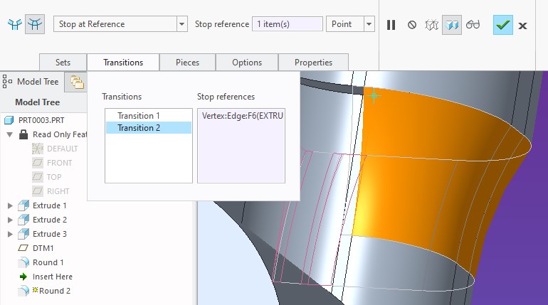 The radius highlighted in RED I am not able to ach... - PTC Community