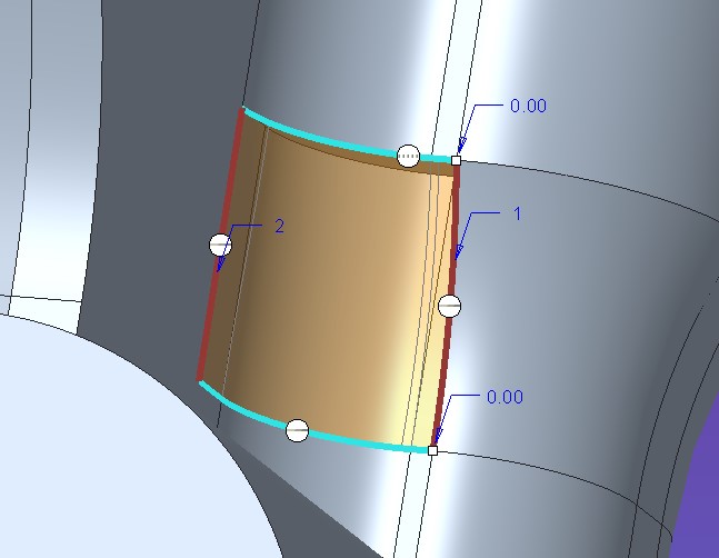 The radius highlighted in RED I am not able to ach... - PTC Community