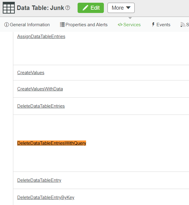 Purge ALL datatable entries within a time range - PTC Community
