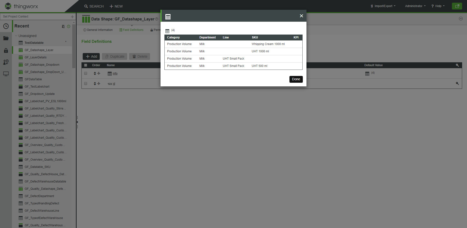 Solved: how to retrieve datashape default value in datatab... - PTC Community