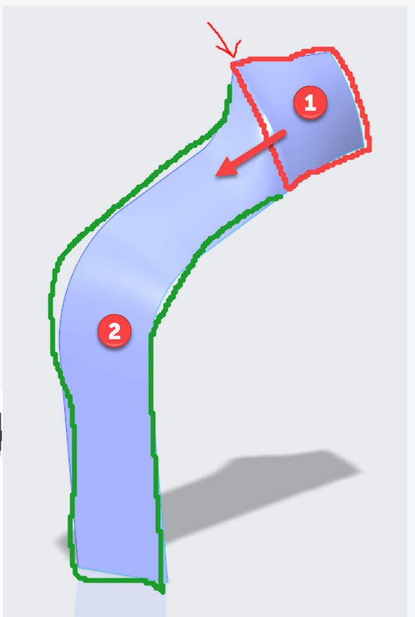 Solved: Sharp edge during surfacing, needed it to curved - PTC Community