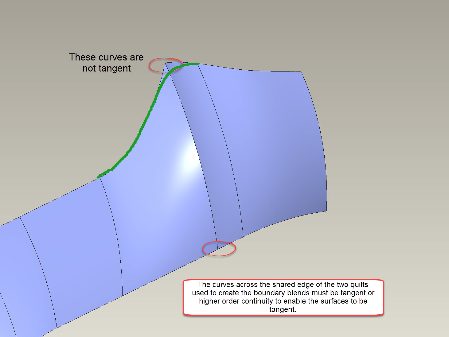 Solved: Sharp edge during surfacing, needed it to curved - PTC Community