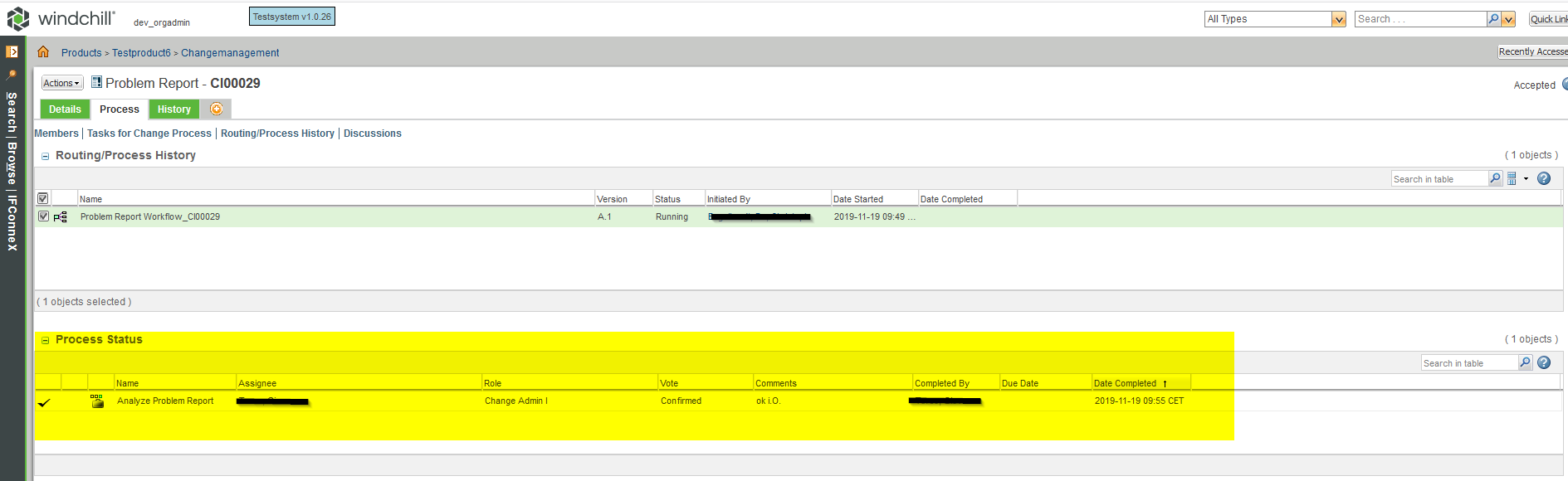 Workflow Process Status: Completed Tasks not shown... - PTC Community