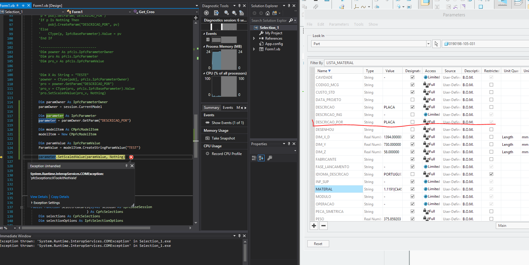 Solved: Vb API selection - PTC Community