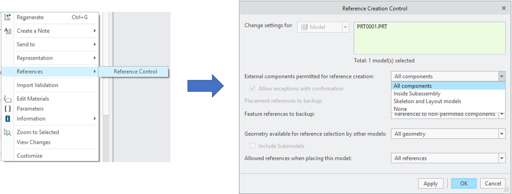 Solved Part References Selection In Assembly Mode How To Ptc