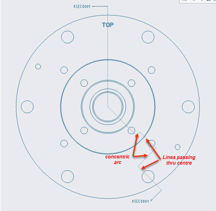 Solved: Offset Section View thru several holes (Creo 4.0) - PTC Community