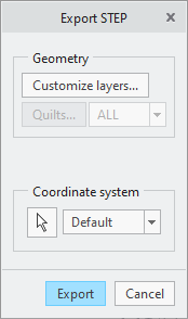 Solved: CREO 6 STEP file export options - CSYS user define... - PTC Community