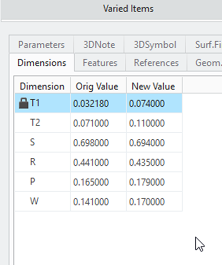 Family table headings of varied items from inherit... - PTC Community