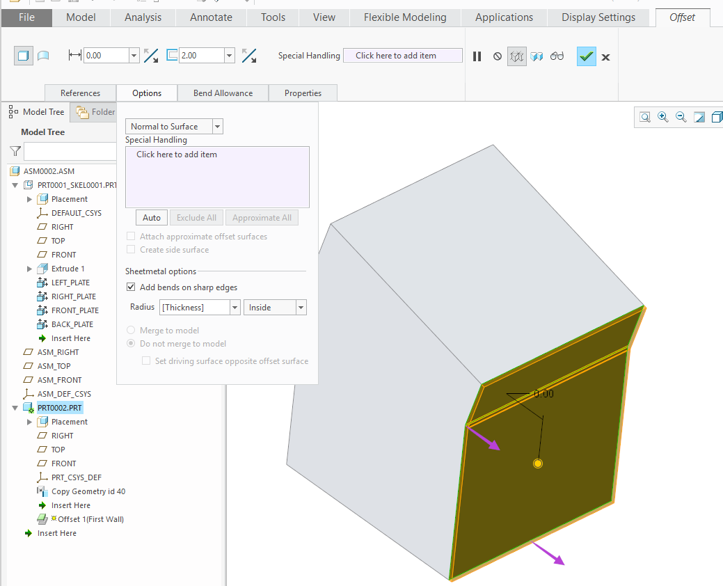 Solved: Solid to Sheet metal - distinc elements - PTC Community