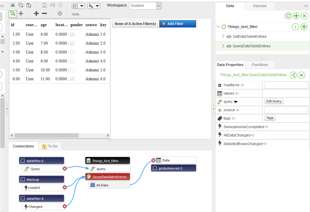 Solved: Data Filter widget with Datatable - PTC Community