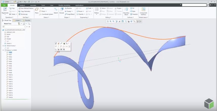 How to project a Datum Point onto a planar surface... - PTC Community