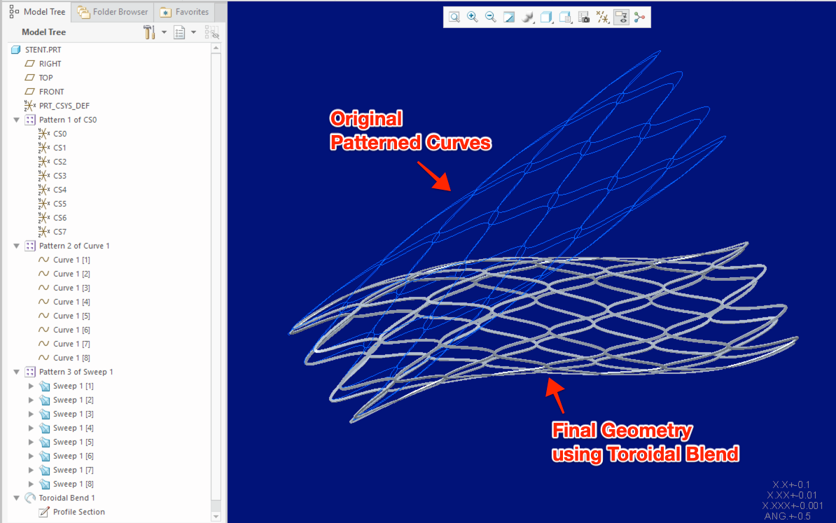 Help modeling a stent - PTC Community