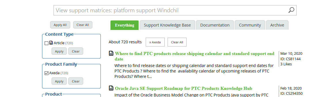 Unable to pull up Axeda documentation - PTC Community